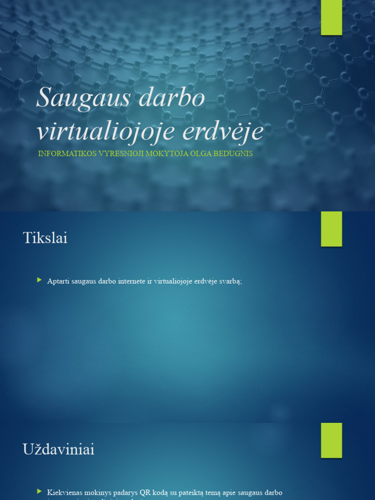 Saugaus Darbo Virtualiojoje Erdvėje | PDF