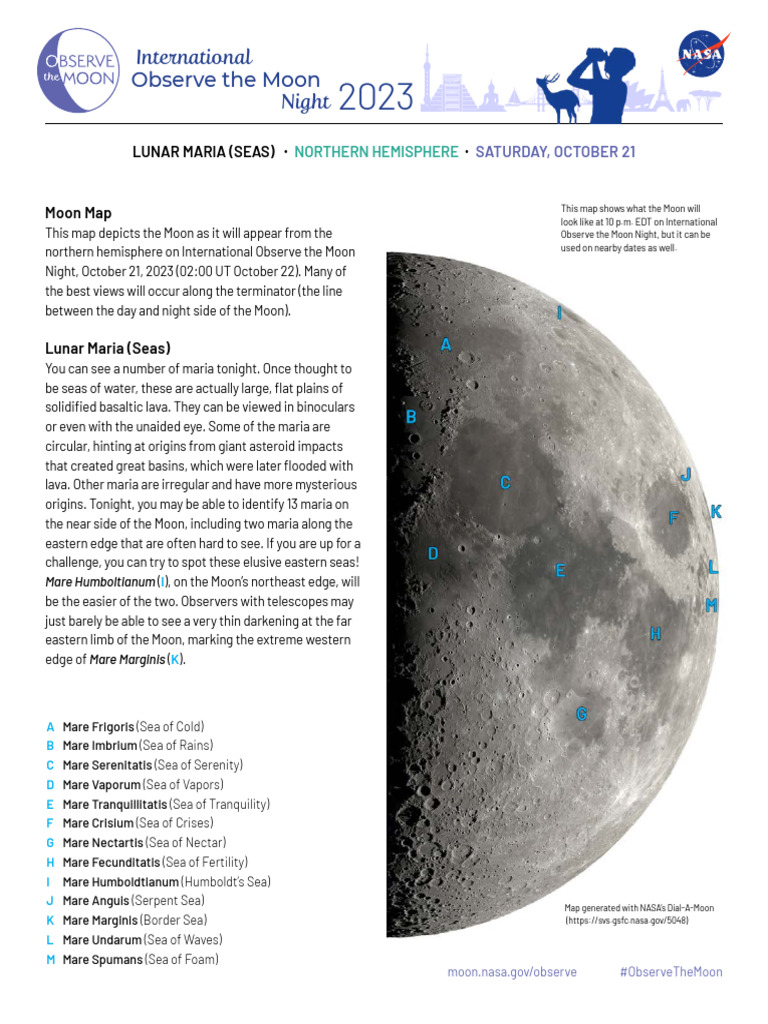 Moon Map 2023 Northern | PDF | Moon | Apollo Program