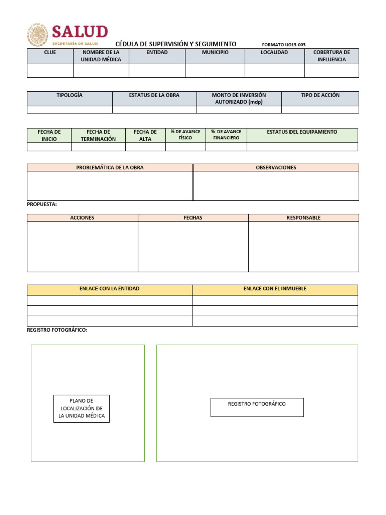 7.- CÉDULA DE SUPERVISIÓN Y SEGUIMIENTO | PDF