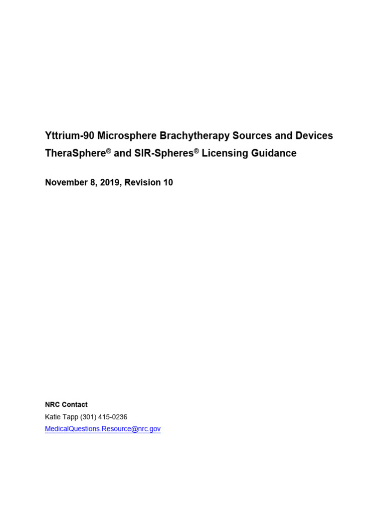 Yttrium-90 Microsphere Brachytherapy | PDF