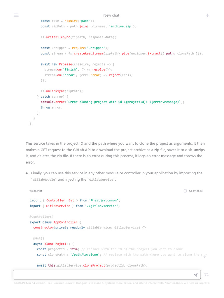 NestJS GitLab Service | PDF