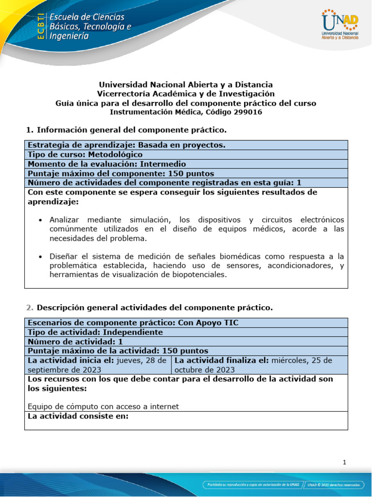 Guía para el desarrollo del componente 1 práctico - Unidad 2 - Fase 3 - Componente práctico ...