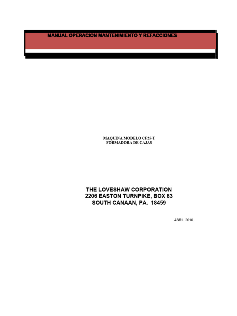 CF25 Manual 7-10 W CAC60-61 Español Con Planos | PDF