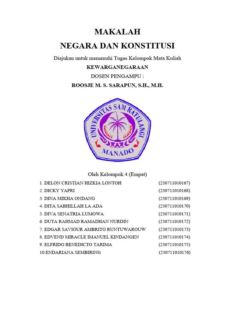 Fix Makalah Negara Dan Konstitusi Pdf 