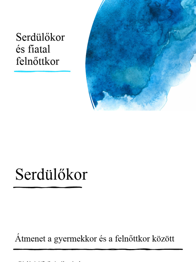 Serdülőkor-és-fiatal-felnőttkor | PDF