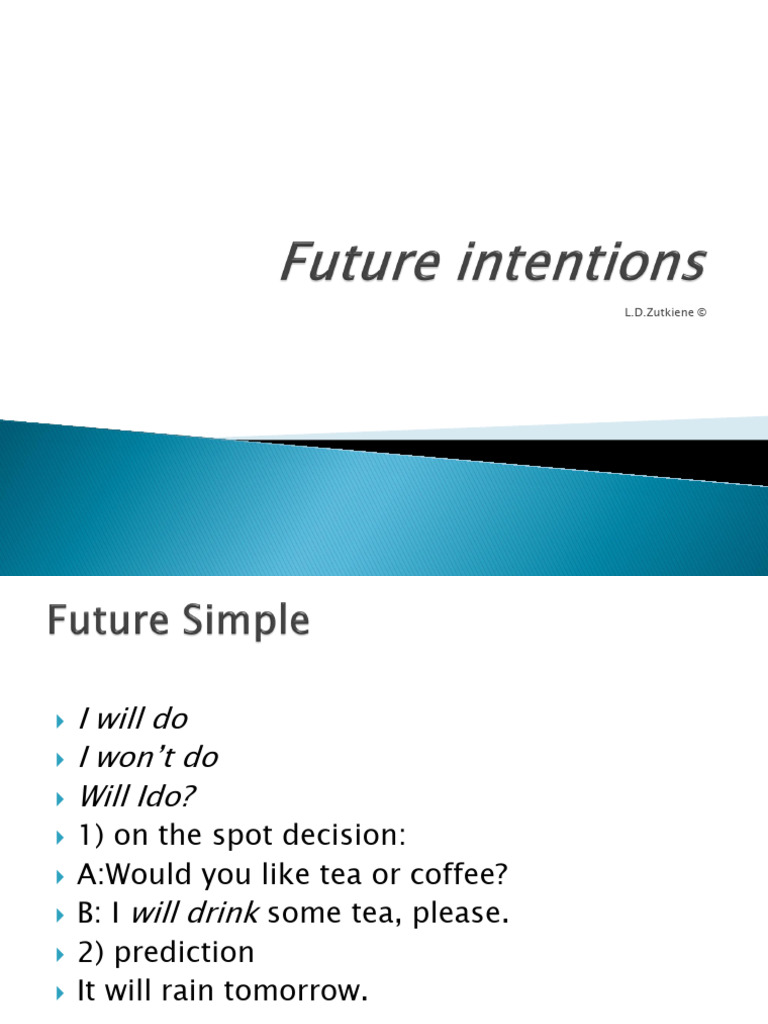 Future Intentions | PDF