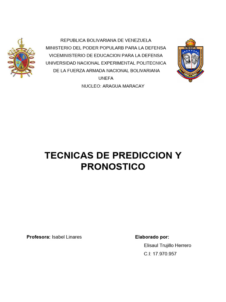 Técnicas de Pronostico | PDF