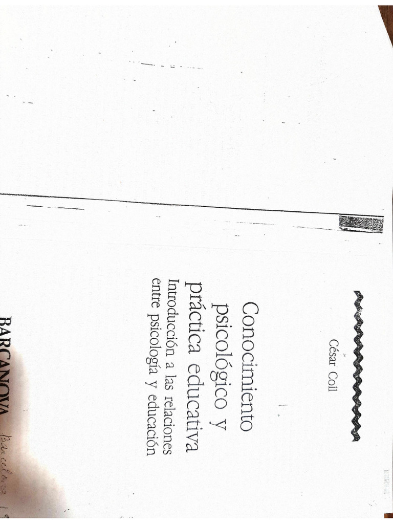 Conocimiento Psicológico. Cesar Coll | PDF