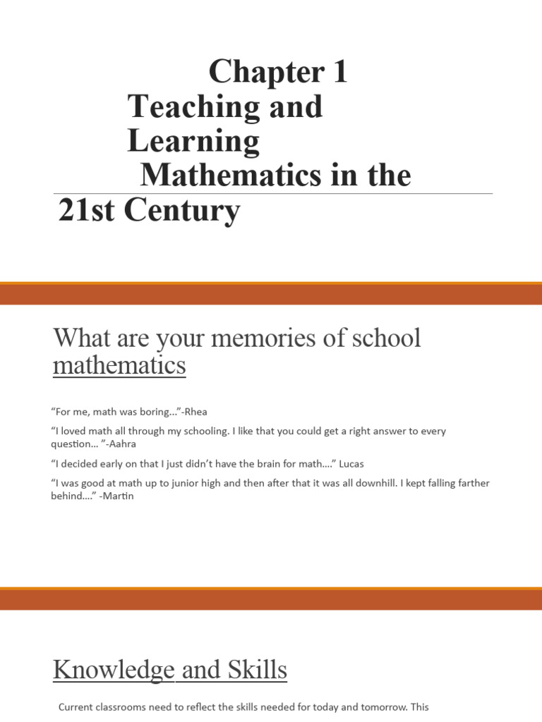 Chapter 1 Key Points | PDF | Learning | Teaching Mathematics