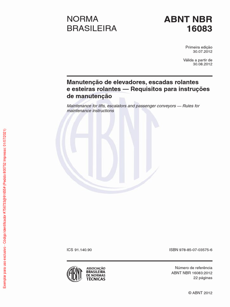 Abnt Nbr 16083 | PDF