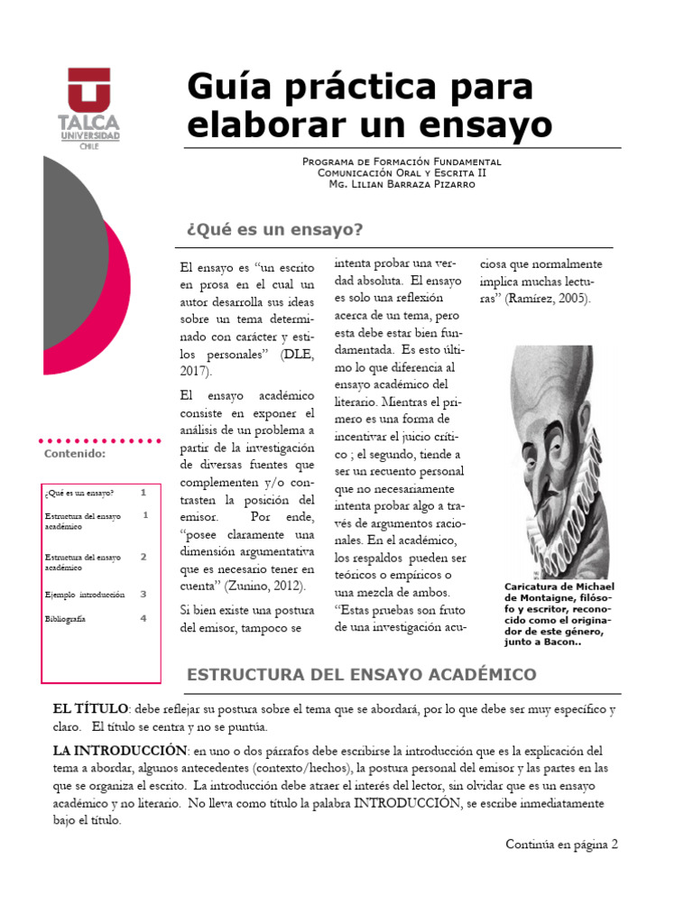 Guia Practica para Redactar Un Ensayo | PDF | Ensayos | Internet