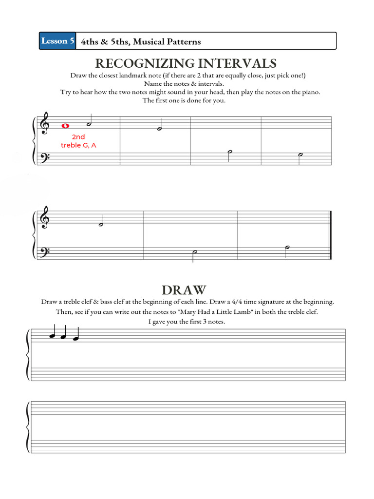 Recognizing Musical Intervals | PDF