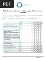 SCARED Form Scoring | PDF | Anxiety Disorder | Mental Disorder