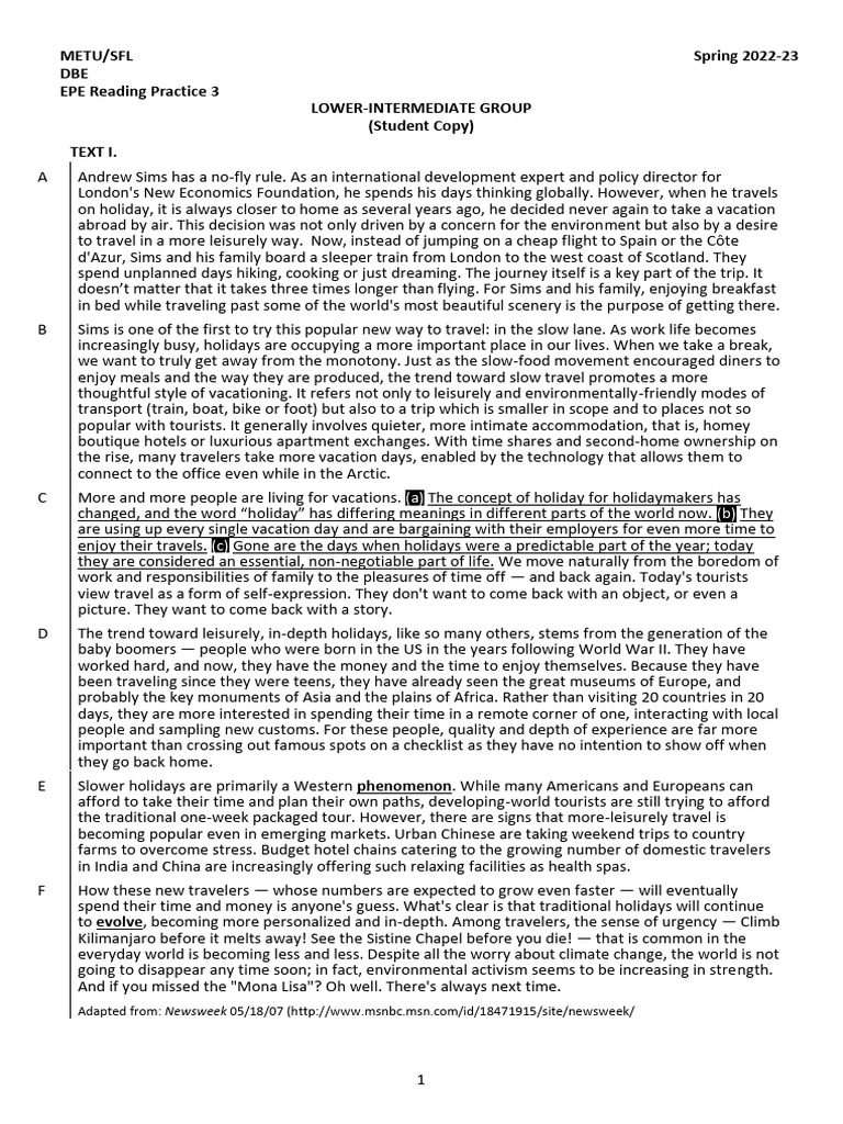 Epe Reading Practice 3 Sts | PDF