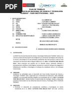 PLAN DE TRABAJO FENCYT. 2025 completo | PDF | Plan de estudios | Educación primaria