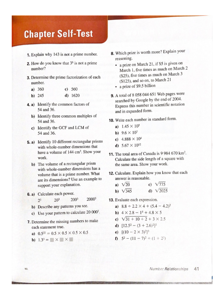 Chapter 1 Self-Test | PDF