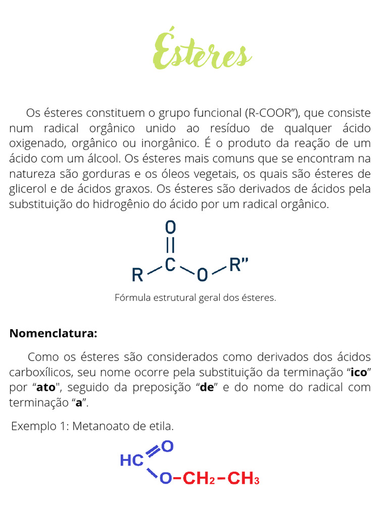 Ésteres | PDF