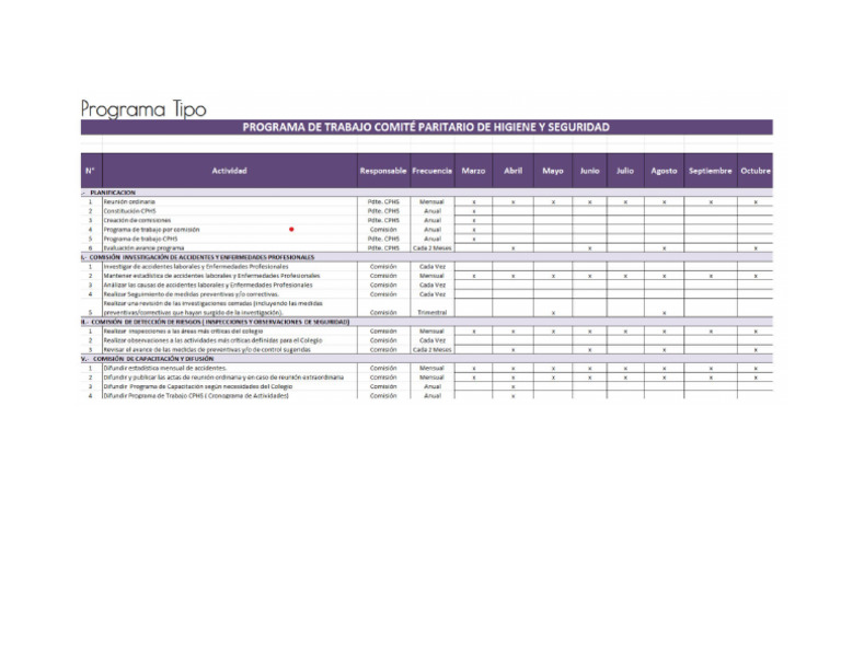 2° Ejemplo Programa de Trabajo | PDF