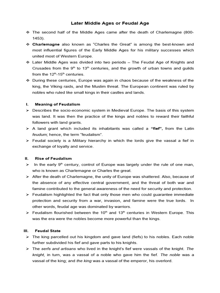 Understanding Feudalism and Vassalage | PDF