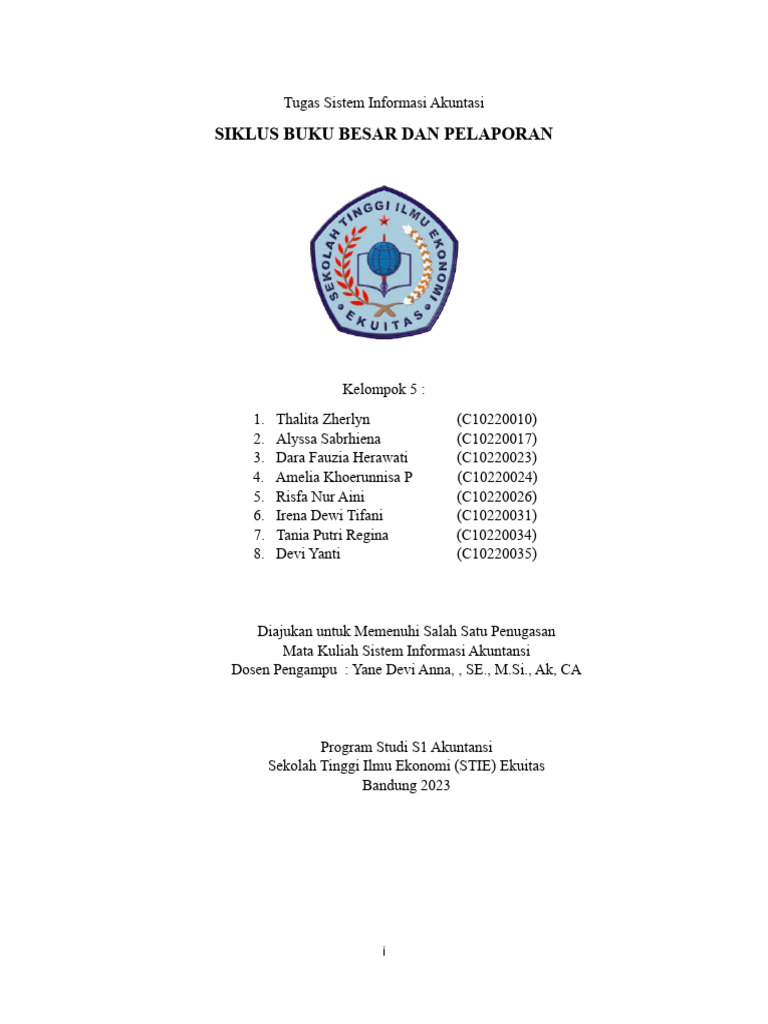 Makalah Siklus Buku Besar Dan Pelaporan - Kelompok 5 | PDF