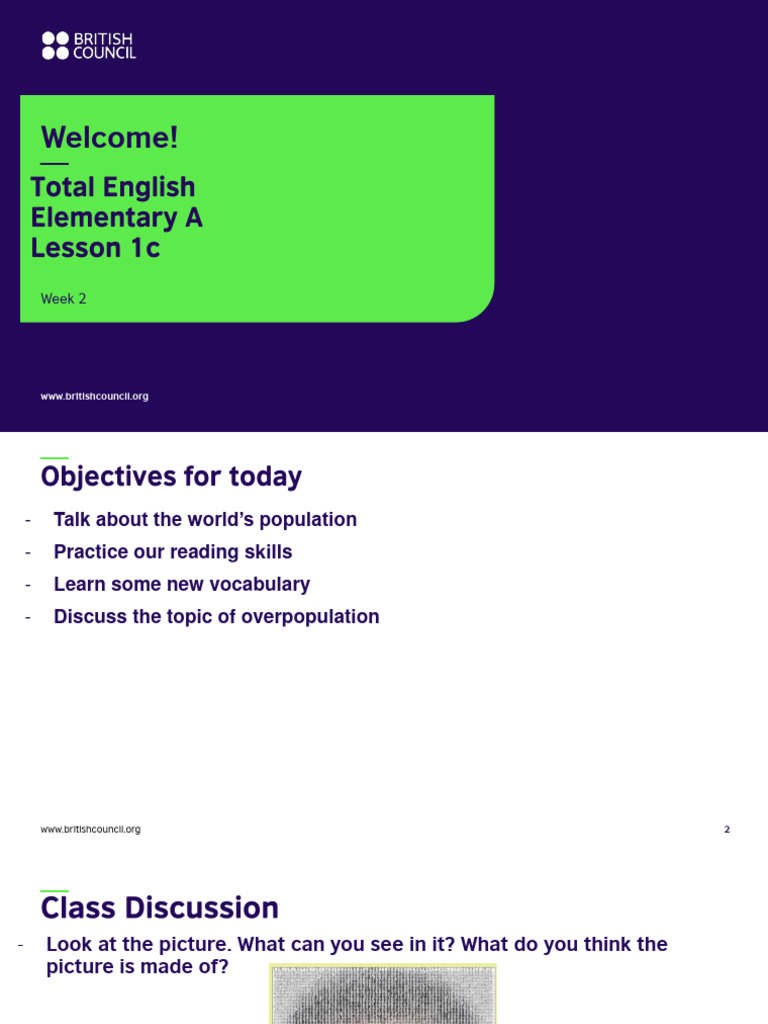 Elementary Lesson 1c - The face of seven billion people b | PDF