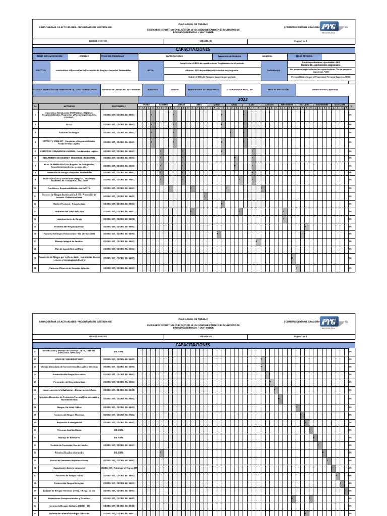 1 4 Plan De Capacitación 2022pyg Pdf