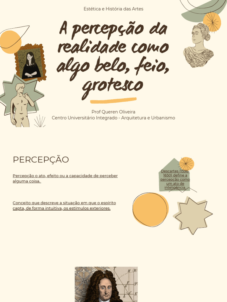 Aula UA 2 a Percepção Da Realidade Como Algo Belo, Feio, Grotesco | PDF