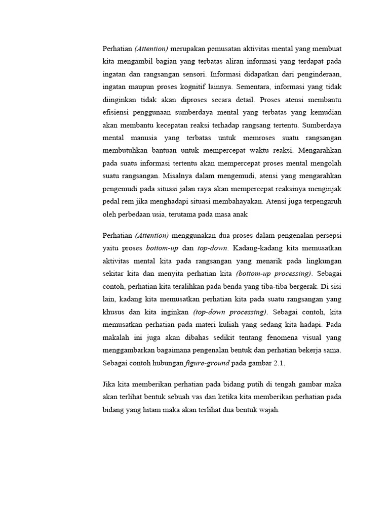 Definisi dan Proses Perhatian | PDF