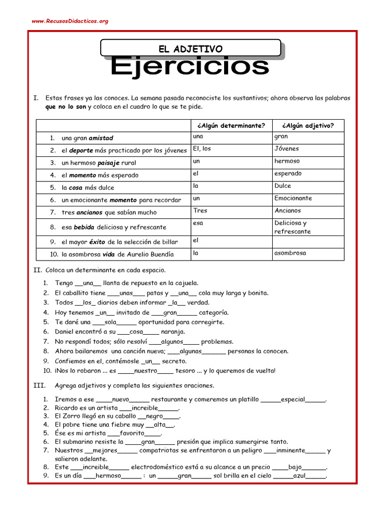 Adjetivos | PDF