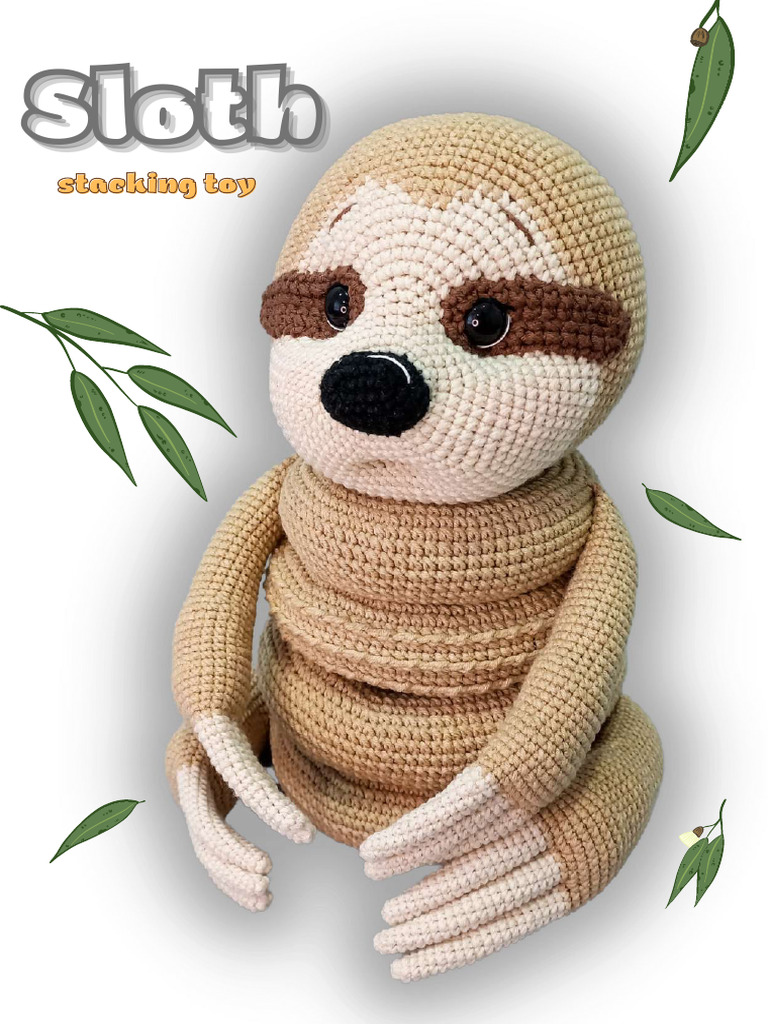 Sloth Stacking Toy | Download Free PDF | Crochet | Folk Art
