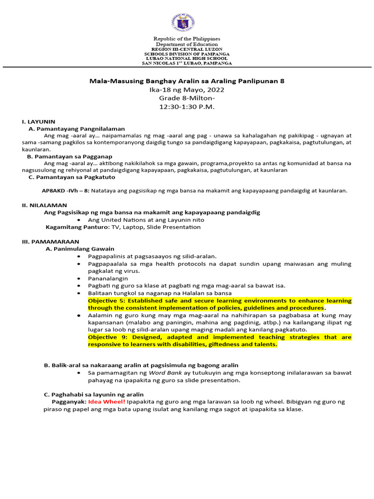 LESSON-PLAN-MODULE-4-MAM-ARLENE | PDF