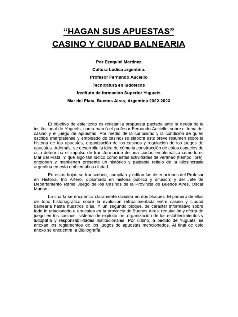 Hagan Sus Apuestas | PDF