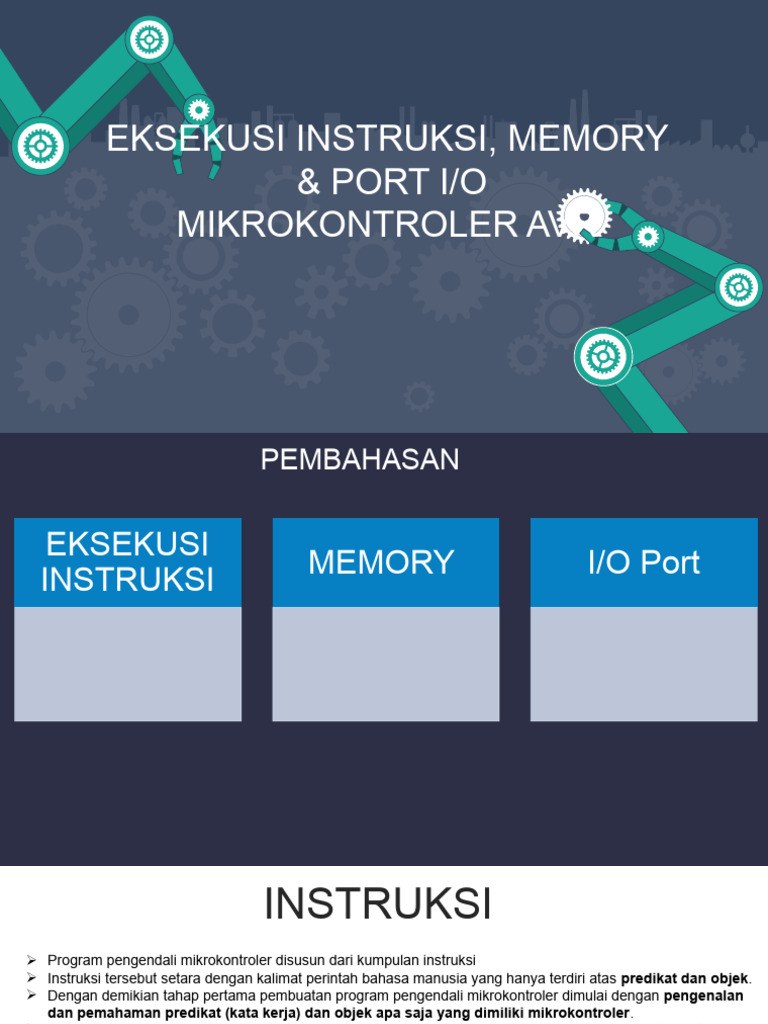 Eksekusi Instruksi, I, O Memory, Port, EEPROM | PDF
