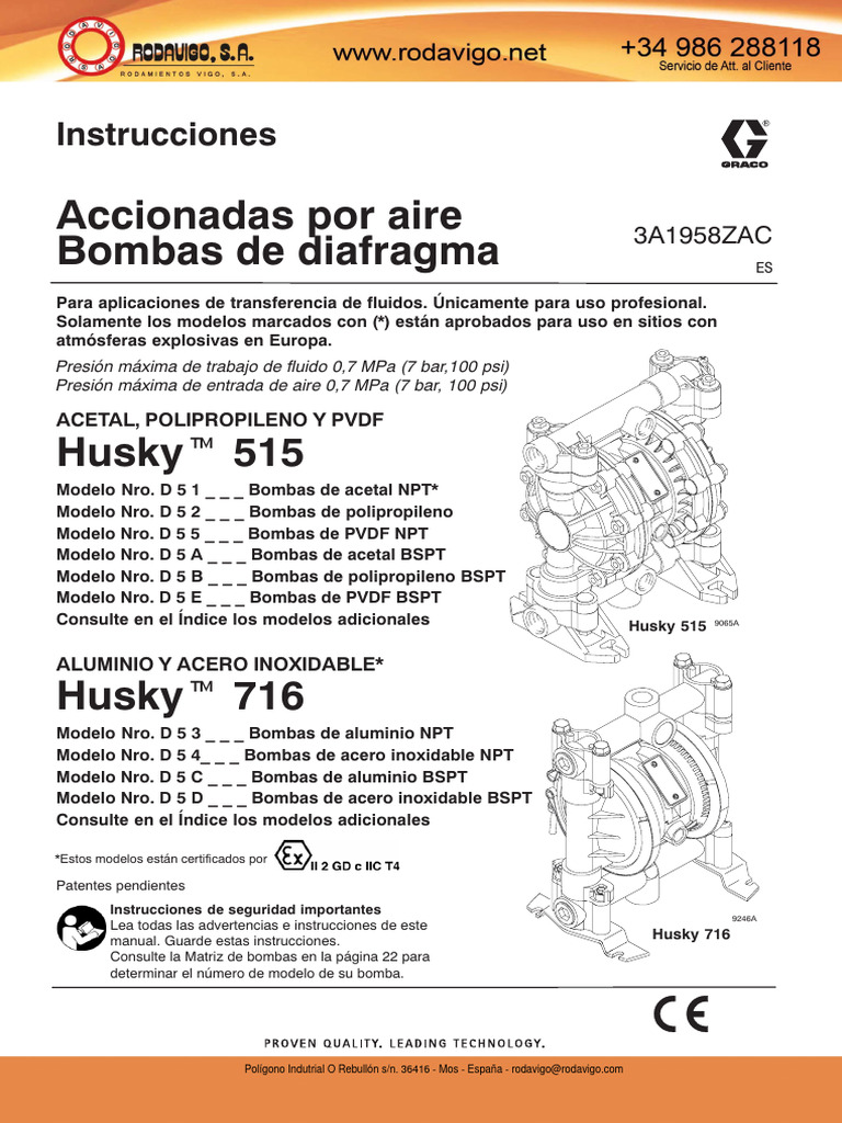 Ficha Tecnica Bomba Neumatica | PDF