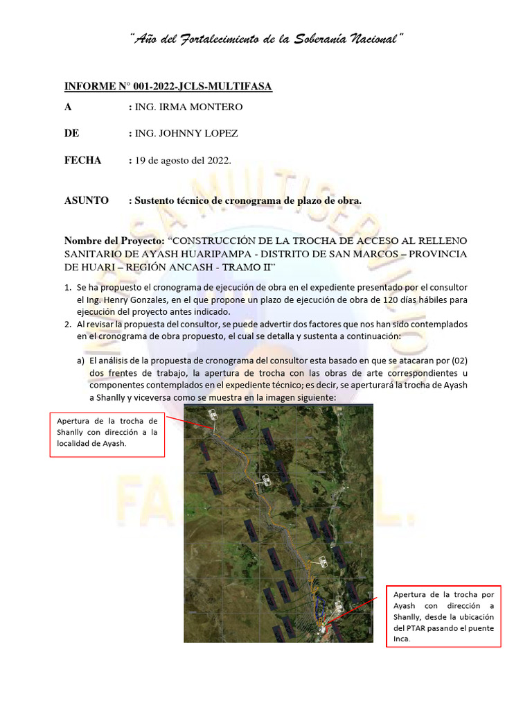 Informe 001-Jcls-Cronograma de Obra | PDF Informe 001-Jcls-Cronograma de Obra | PDF