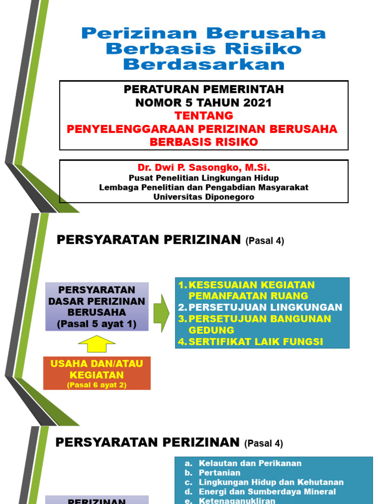 01-Perizinan-Berusaha-PP-5-2021 | PDF