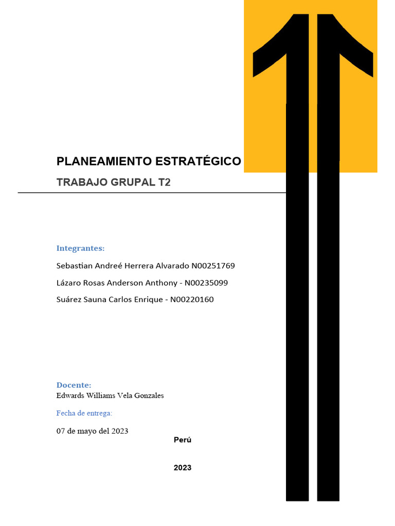 T2 Planeamiento Estratégico | PDF T2 Planeamiento Estratégico | PDF