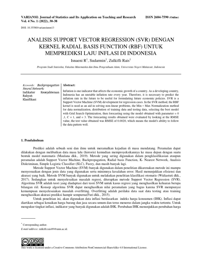 9 - Analisis Support Vector Regression (SVR) Dengan | PDF