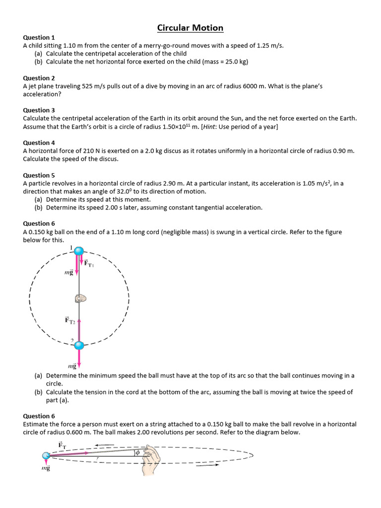Circular Motion Tutorial | PDF