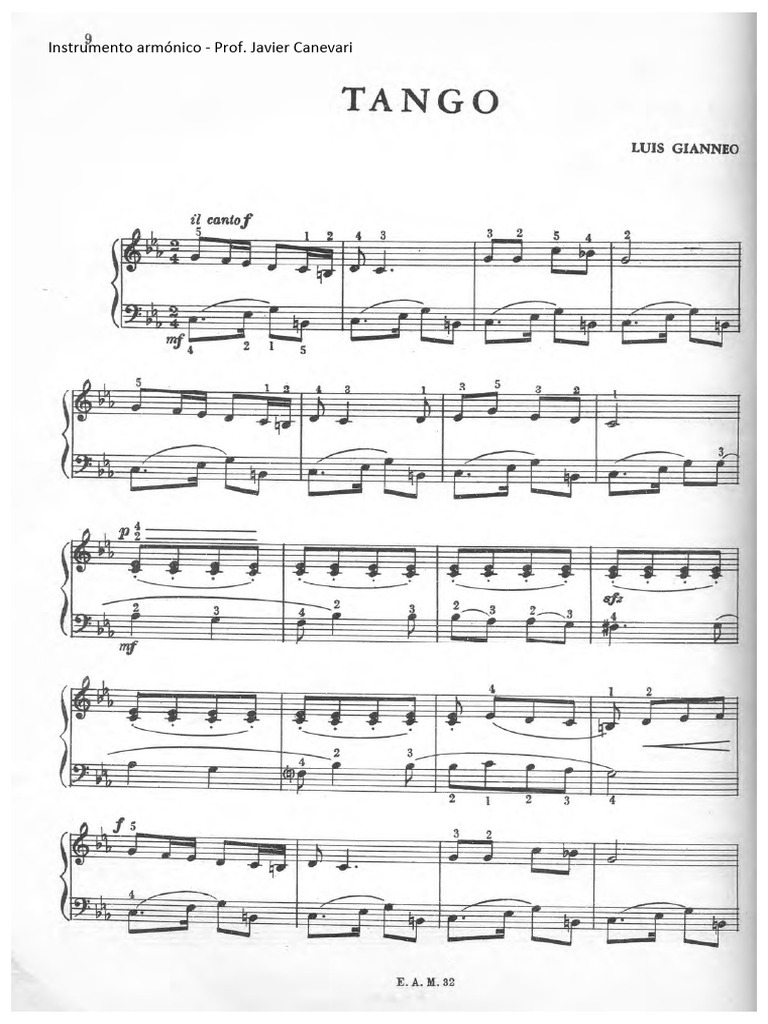 Tango Luis Gianneo | PDF