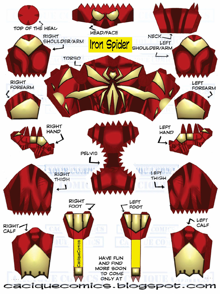 MCU Iron Spider P.A.F. Model by Caciquecomics 1.2 | PDF