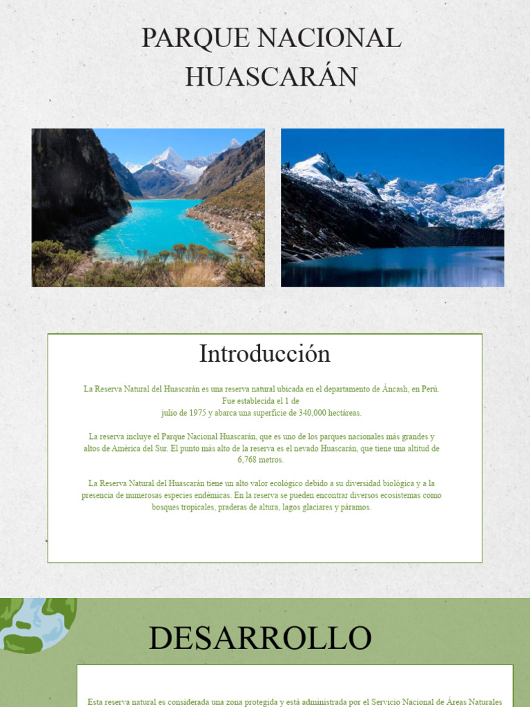 Parque Nacional Huascarán: Biodiversidad y Turismo | PDF