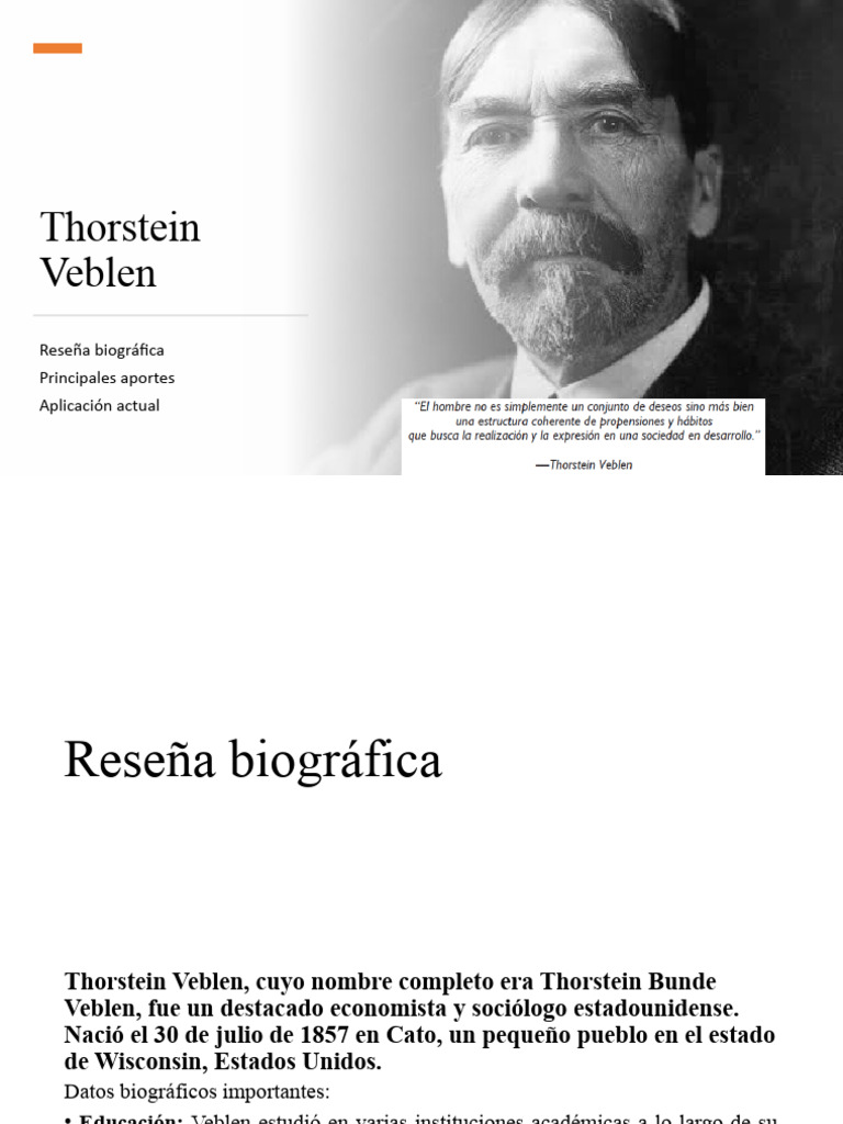 Thorstein Veblen | PDF | Thorstein Veblen | Economias