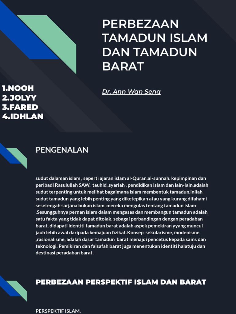 Perbandingan Tamadun Islam dan Barat | PDF