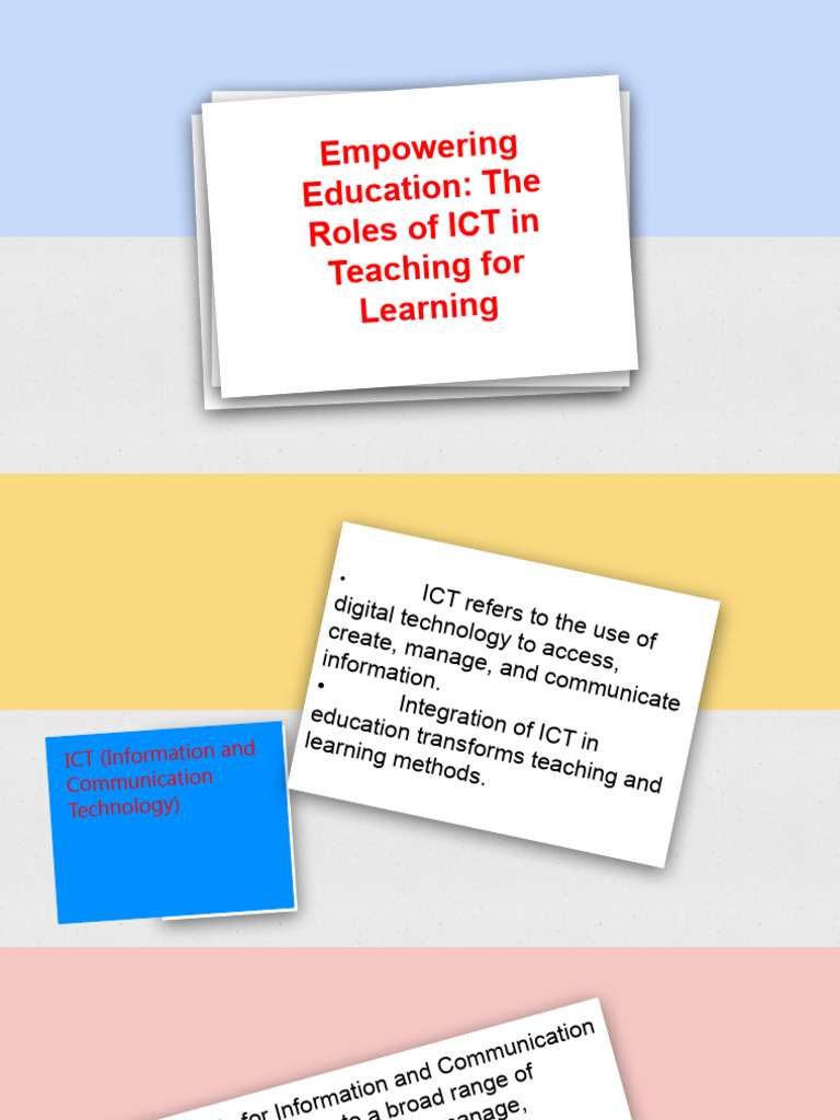 Empowering Education: The Roles of ICT in Teaching For Learning | PDF ...