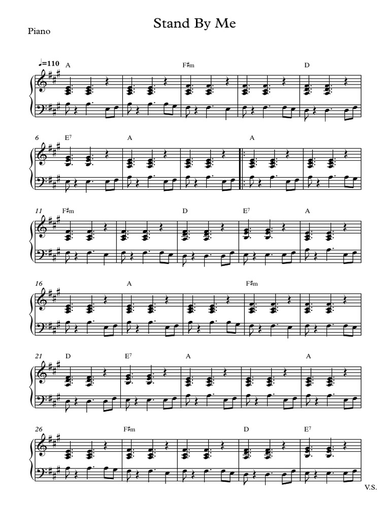 12. Stand by Me (Violino, Sax e Piano) Completa e Revisada - Piano | PDF