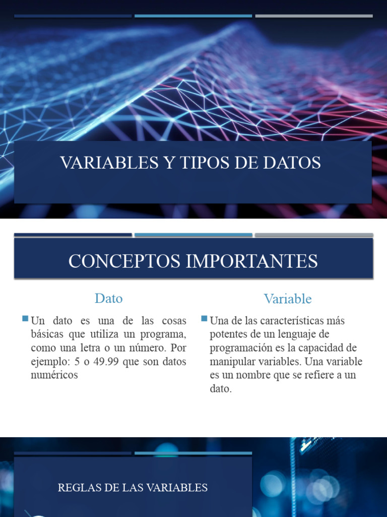 Variables y Tipos de Datos Básicos | PDF