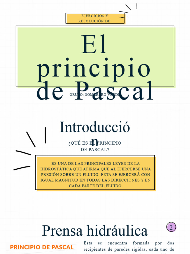 de Los Ejercicios Del Principio de Pascal - Cyt | PDF