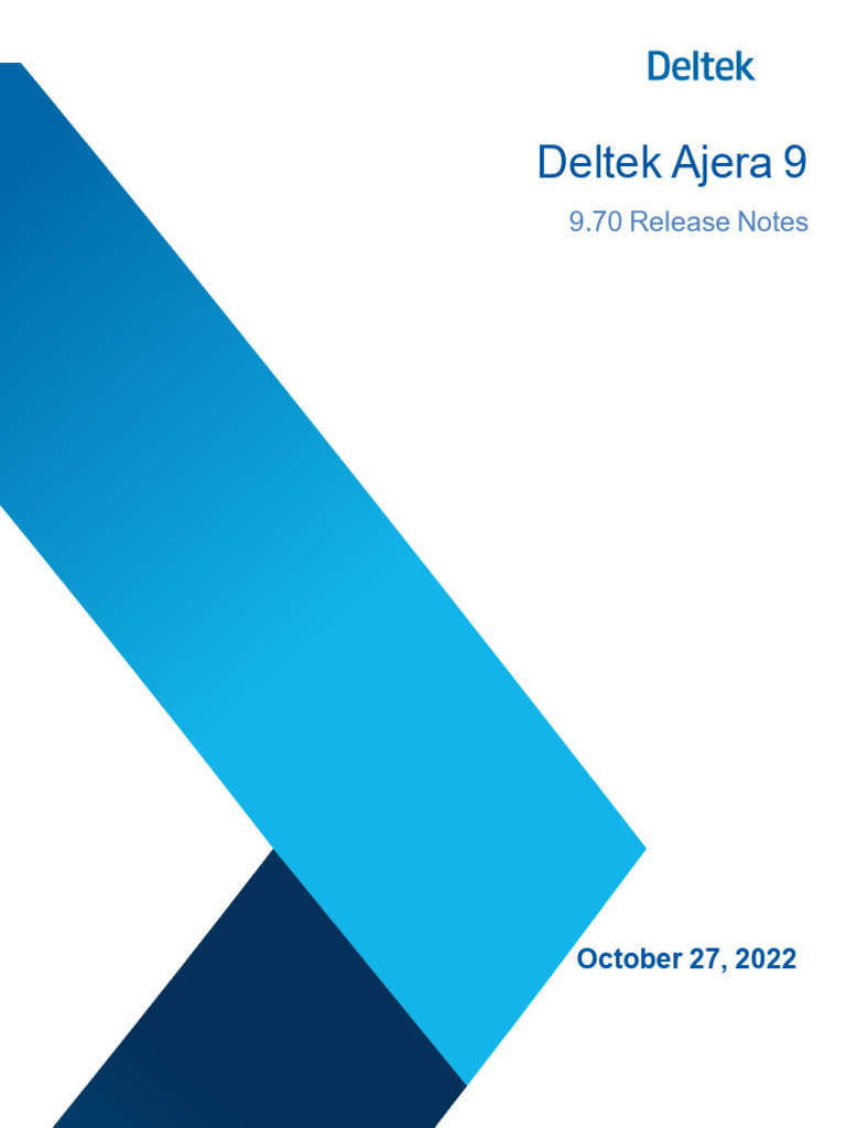 Deltek Ajera 970 Release Notes | PDF | Microsoft Windows | Windows ...