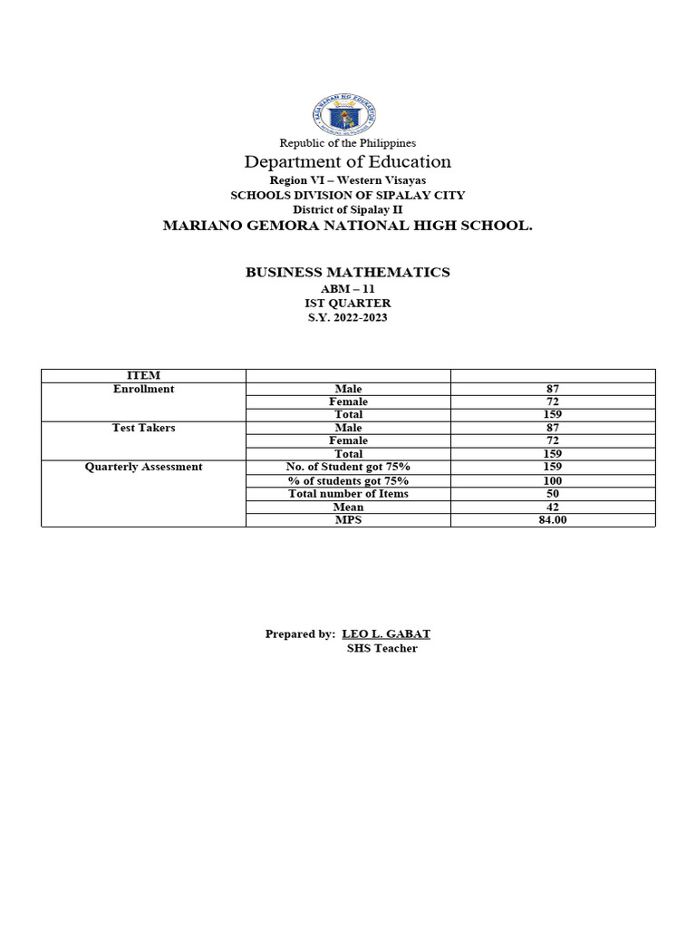 Mean & MPS Shs-Practical Research I | PDF